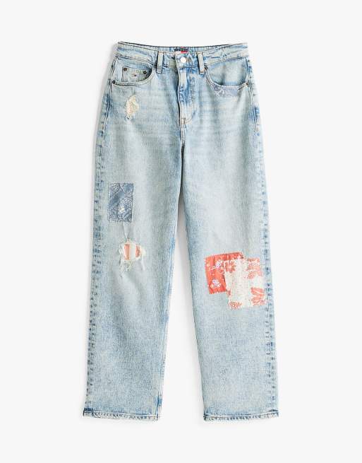 Tommy Jeans layla straight leg jeans in Multi | ASOS
