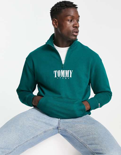 Tommy Jeans Sweat Décontracté à Demi Fermeture éclair Avec Logo