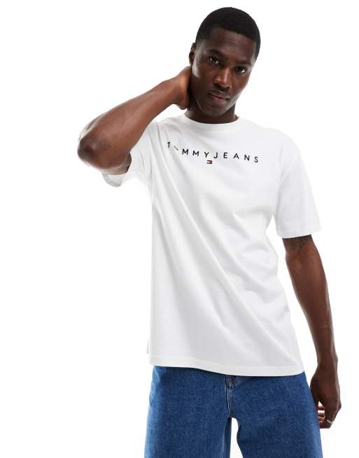 Tommy jeans white tee store