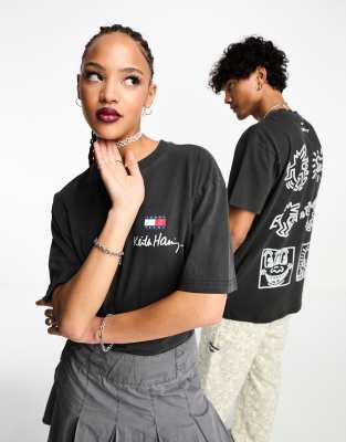 Tommy Jeans x Keith Haring unisex graphic print t-shirt in black | ASOS