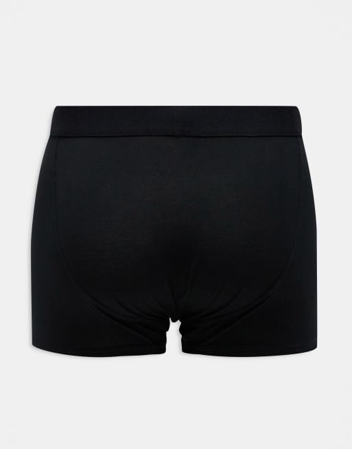 Topman 5 pack briefs in black with black waistbands ASOS