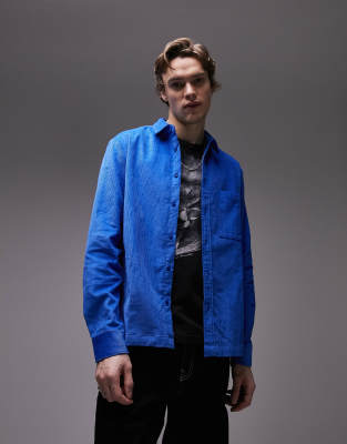 Topman cord shirt in blue | ASOS
