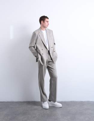 Topman - Costume à chevrons - Taupe | ASOS