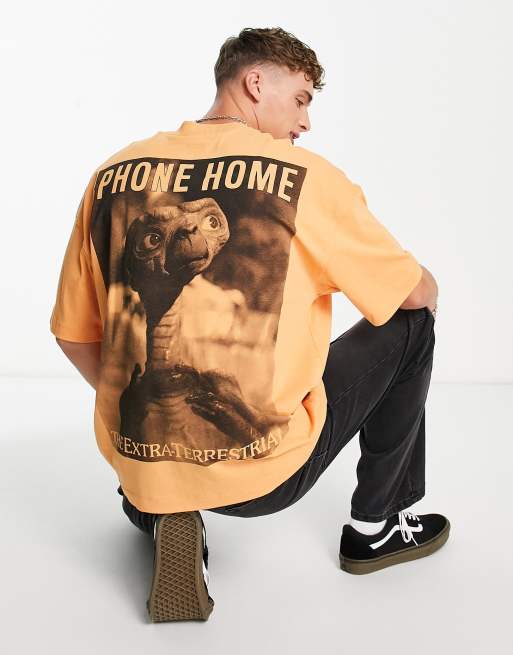Topman Extreme Oversized T Shirt With Front And Back E T Box Print In