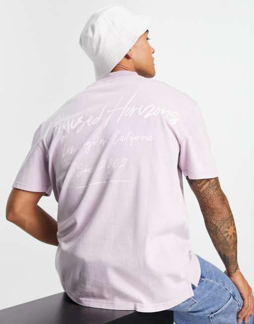 Topman Oversized T Shirt With Front And Back Promised Horizons Script