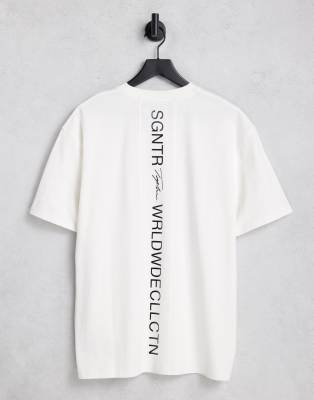 Topman oversized t-shirt with Signature back panel print in white | ASOS