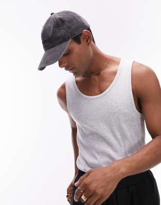 Topman ribbed tank top in light gray heather | ASOS