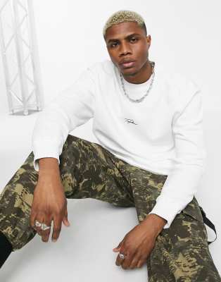 Topman Signature sweat with print in white | ASOS