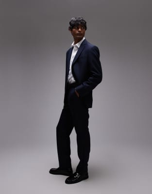 Topman slim suit in navy | ASOS