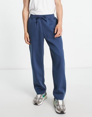 Topman straight leg joggers in blue | ASOS