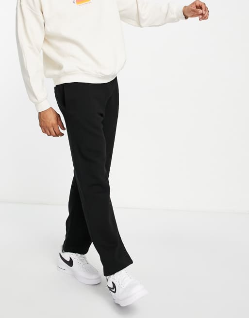 Topman straight leg trackies in black | ASOS