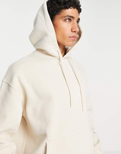 Topman Super Oversize Kapuzenpullover In Steinweiß Asos