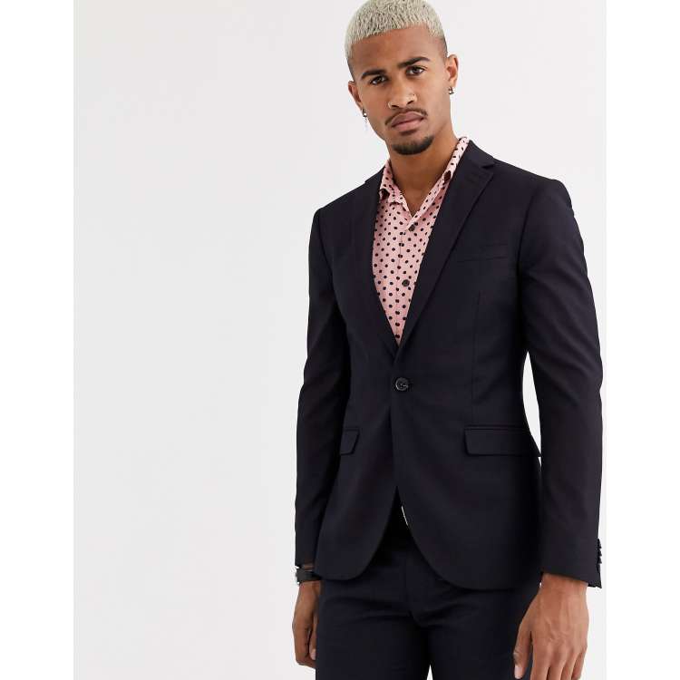 Topman Super Skinny Single Breasted Suit Jacket In Black | atelier-yuwa.ciao.jp