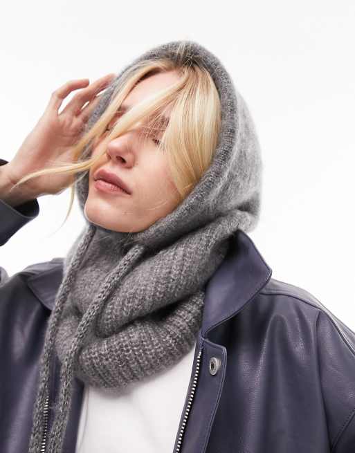 Topshop – Bea – Oversize-Balaklava in Anthrazit | ASOS