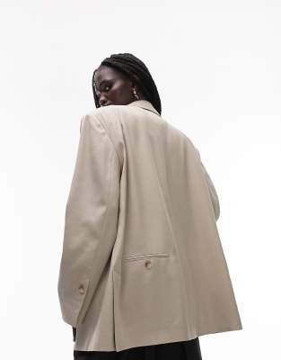 Topshop - Blazer leggero sartoriale color cammello in coordinato | ASOS