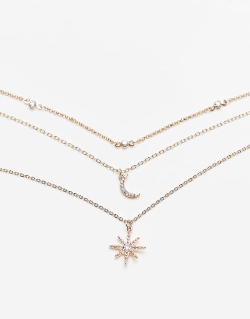 Topshop Collier à étoile Céleste Doré Asos