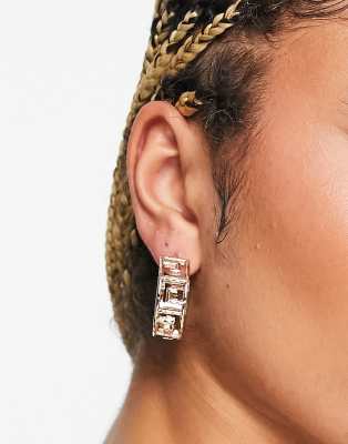 Chunky gold hoop earrings topshop store