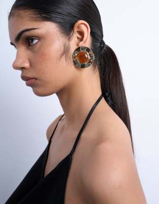 Ellsey stud earrings in gold | Topshop