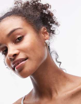 Topshop - Elton - Créoles à strass - Argenté | ASOS