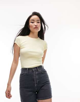 Topshop - Everyday - T-shirt long - Citron | ASOS
