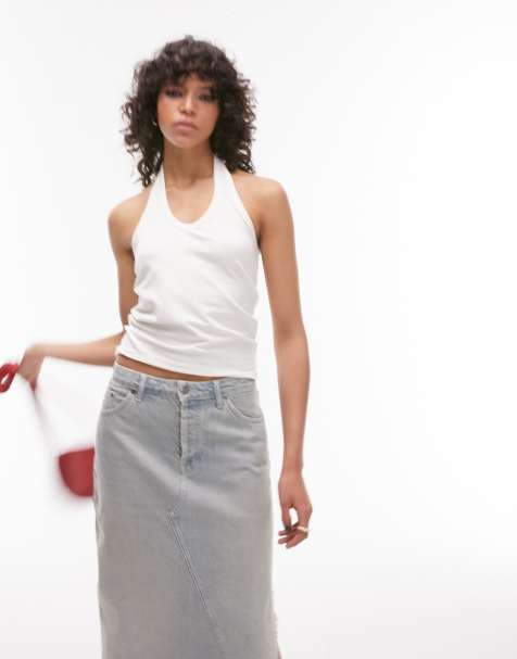 Halterneck Tops | Cropped & Backless Halter Tops | ASOS