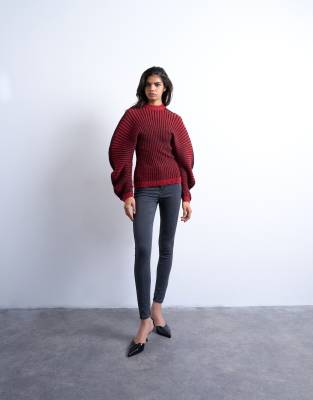 Topshop Joni high rise super skinny jeans in washed black | ASOS