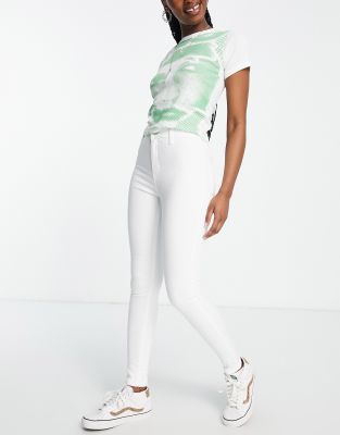 Topshop Joni jeans in white | ASOS