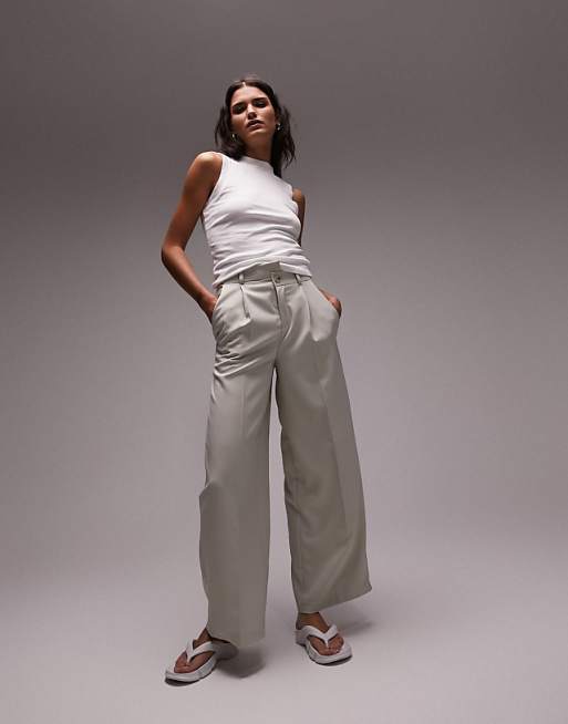 Topshop - Pantalon ample d'ensemble asymétrique - Taupe | ASOS Topshop - Pantalon ample d'ensemble asymétrique - Taupe | ASOS