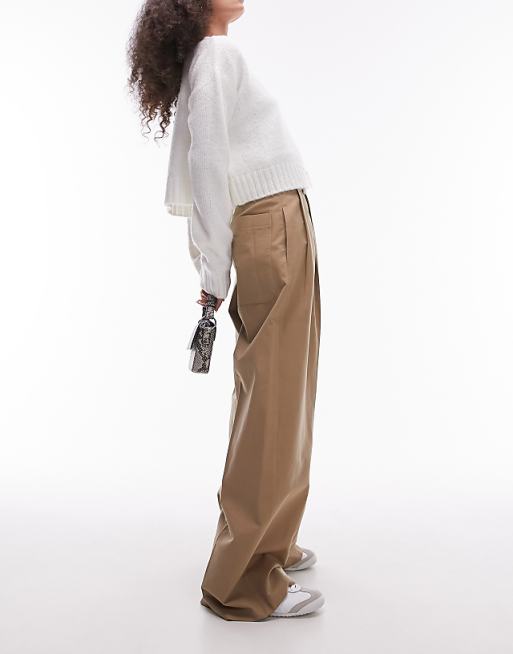 Topshop - Pantalon chino à taille haute avec poches fonctionnelles ... Topshop - Pantalon chino à taille haute avec poches fonctionnelles ...