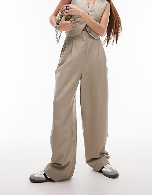 Topshop - Pantalon habillé d'ensemble coupe ample - Camel | ASOS Topshop - Pantalon habillé d'ensemble coupe ample - Camel | ASOS