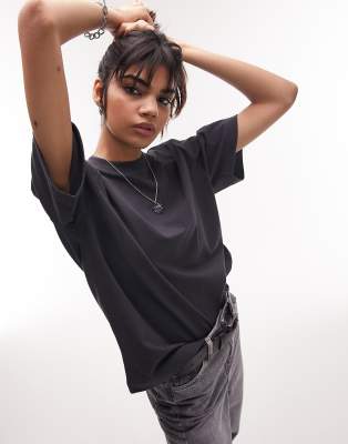 Topshop premium basic short sleeve tee in slate | ASOS