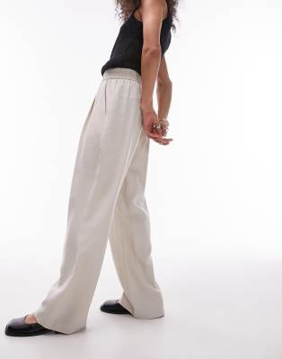 Topshop smart trackies in ecru | ASOS