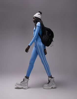Topshop Sno ski base layer seamless contour leggings in blue | ASOS