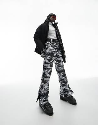 Topshop - Sno - Skibroek met rechte pijpen in camoprint | ASOS