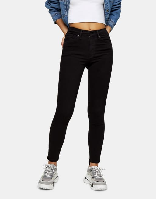 Topshop Tall Jamie jeans in black | ASOS