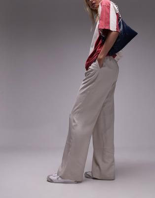 Topshop Tall smart trackies in ecru | ASOS