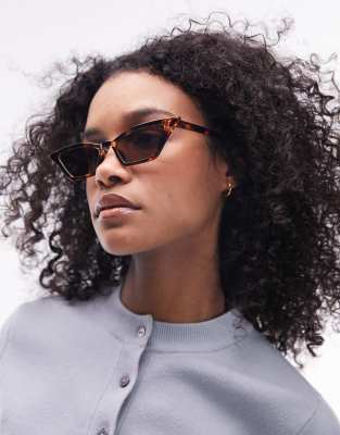 Topshop Violet cat eye sunglasses in tort | ASOS