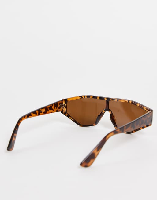 Topshop visor sunglasses in tort | ASOS