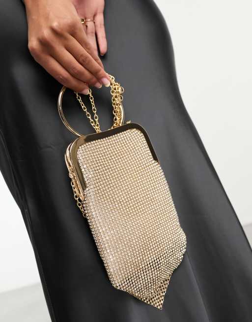 True Decadence chain mail grab bag in gold | ASOS