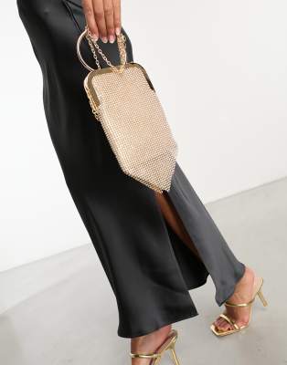 True Decadence chain mail grab bag in gold | ASOS