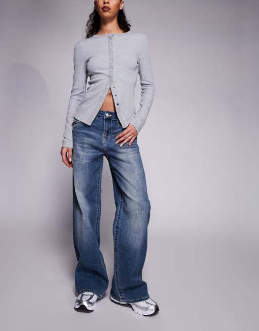 True Religion Bobbi baggy jeans in mid wash blue | ASOS