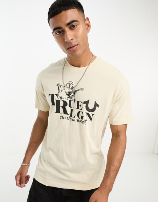 True Religion t-shirt in stone | ASOS
