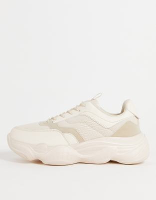 Truffle Collection chunky bubble sole trainers in stone | ASOS