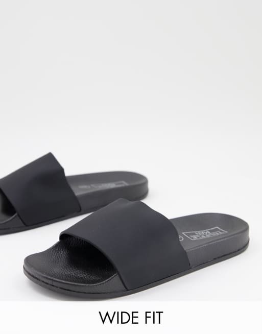 Truffle Collection Slider Aus Kunstleder In Schwarz In Weiter