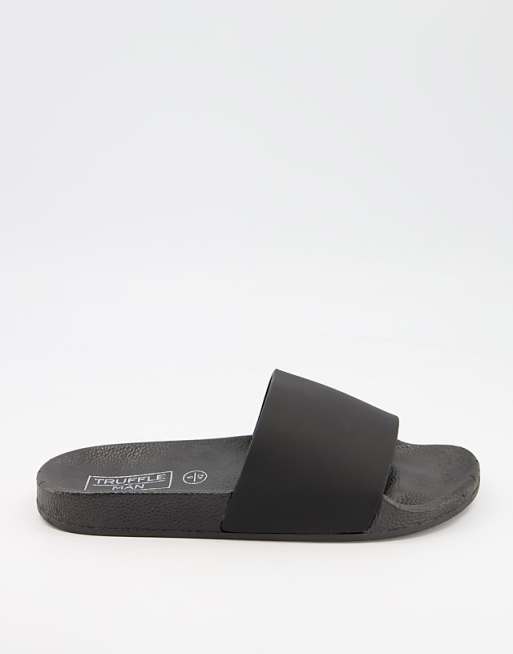 Truffle Collection – Slider aus Kunstleder in Schwarz | ASOS Truffle Collection – Slider aus Kunstleder in Schwarz | ASOS
