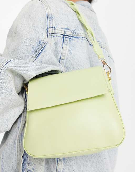 Truffle Collection Twisted Strap Shoulder Bag In Green Asos