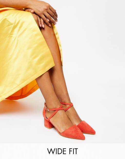 Truffle Collection Wide Fit Spitze Schuhe Mit Mittelhohem Absatz Asos