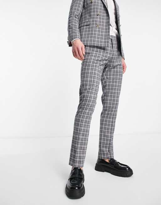Twisted Tailor Mepstead Suit Pants In Gray Prince Of Wales Check Asos