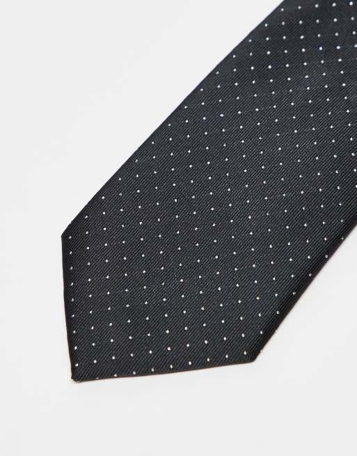 Twisted Tailor tie in black and silver | ASOS