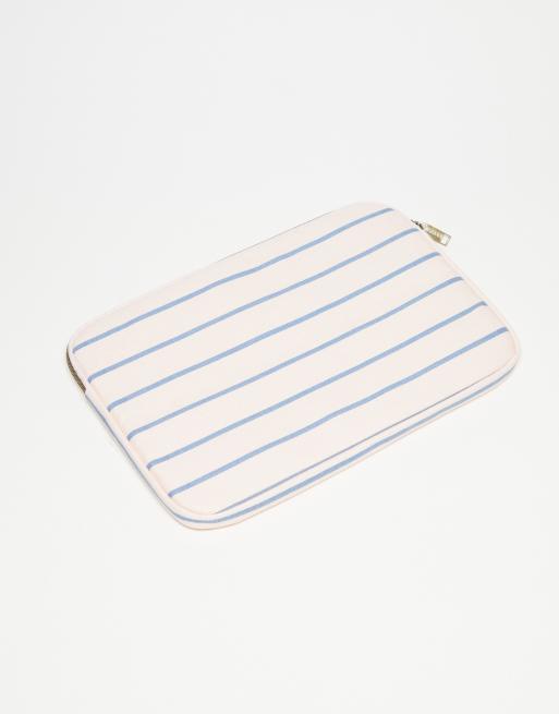 Typo 13"" laptop sleeve in pink stripe | ASOS